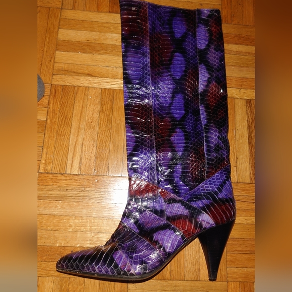 J.Renee | Shoes | Vintage Jrenee 0 Reptile Snakeskin Python Boots ...